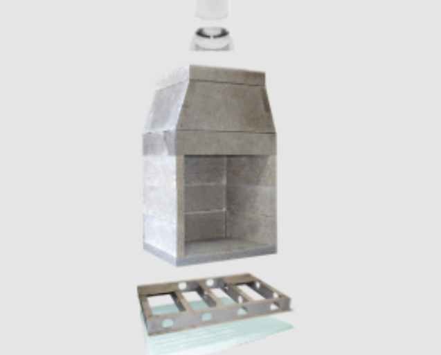 Isokern Fire-Lite Kit for 72" Magnum Fireplace (Stand, Cement Board, B ...