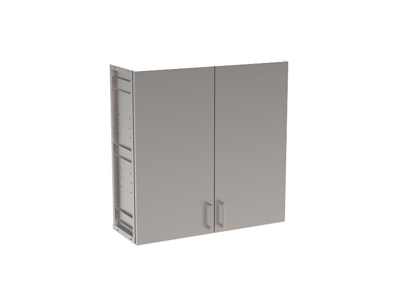 JW Metal Cabinets - Double Door Wall Outdoor Cabinet - Aluminum - W483 ...